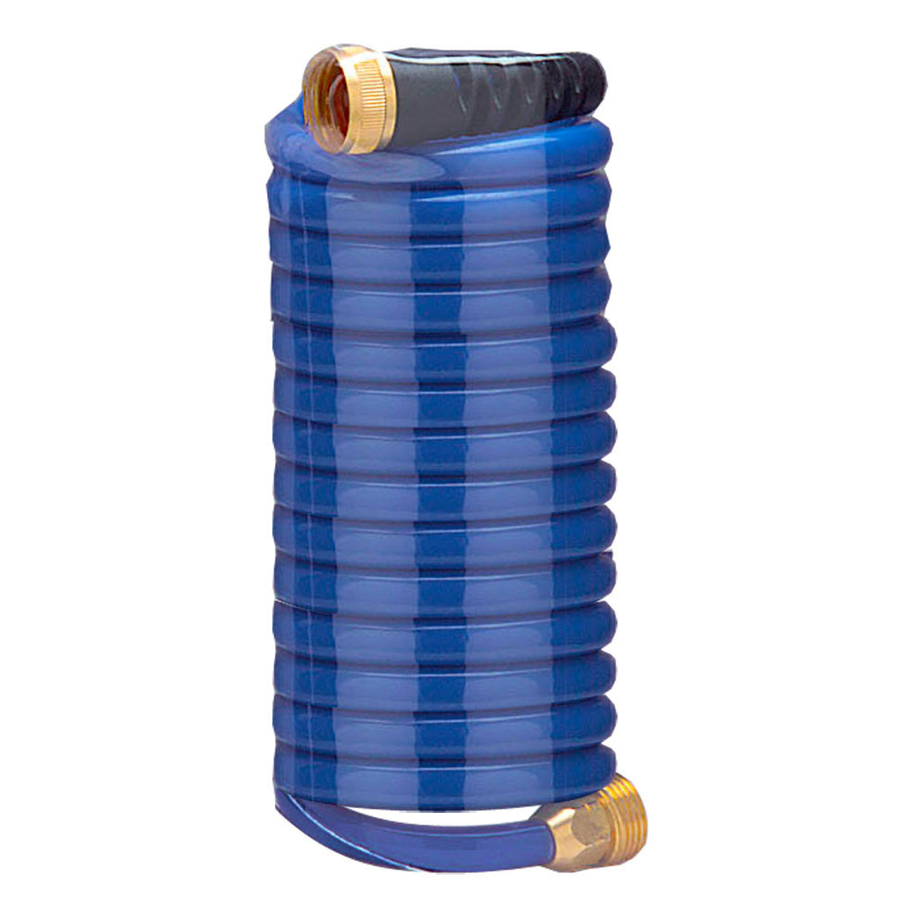 HoseCoil 15' Blue Self Coiling Hose w/Flex Relief – Reel Draggin' Tackle